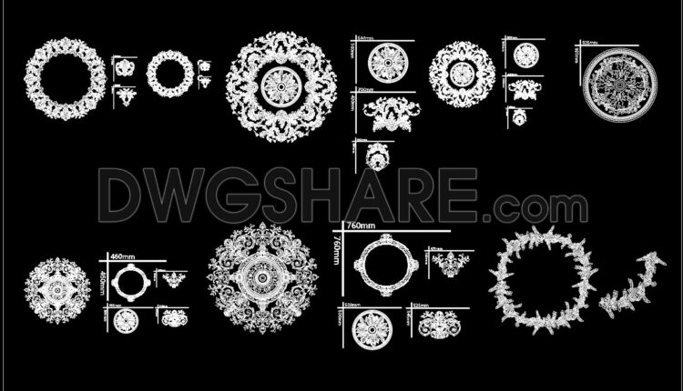 183. Free Download Of Decorative Pattern Design Cad Blocks - Free Cad ...