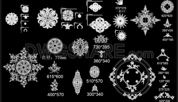 185. Free Download Of Decorative Pattern Design Cad Blocks - Free Cad ...