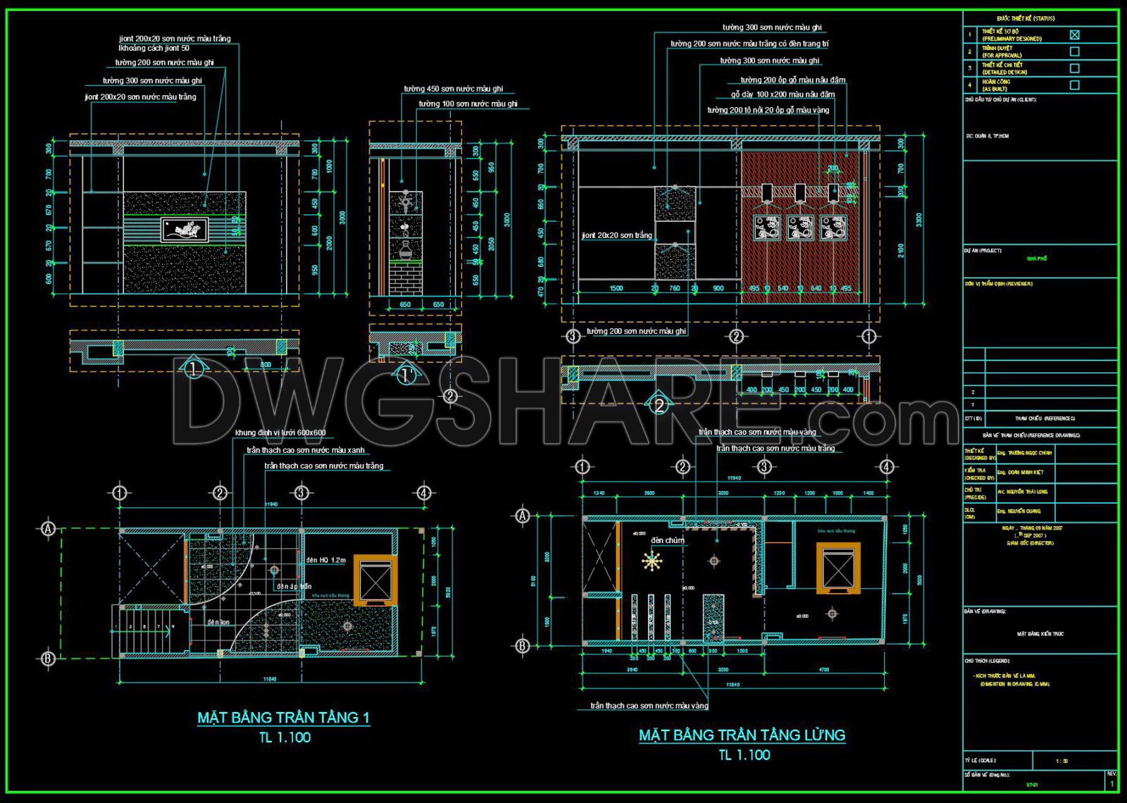 21. Download detailed CAD drawings of interior wall elevations for the living room and bedroom