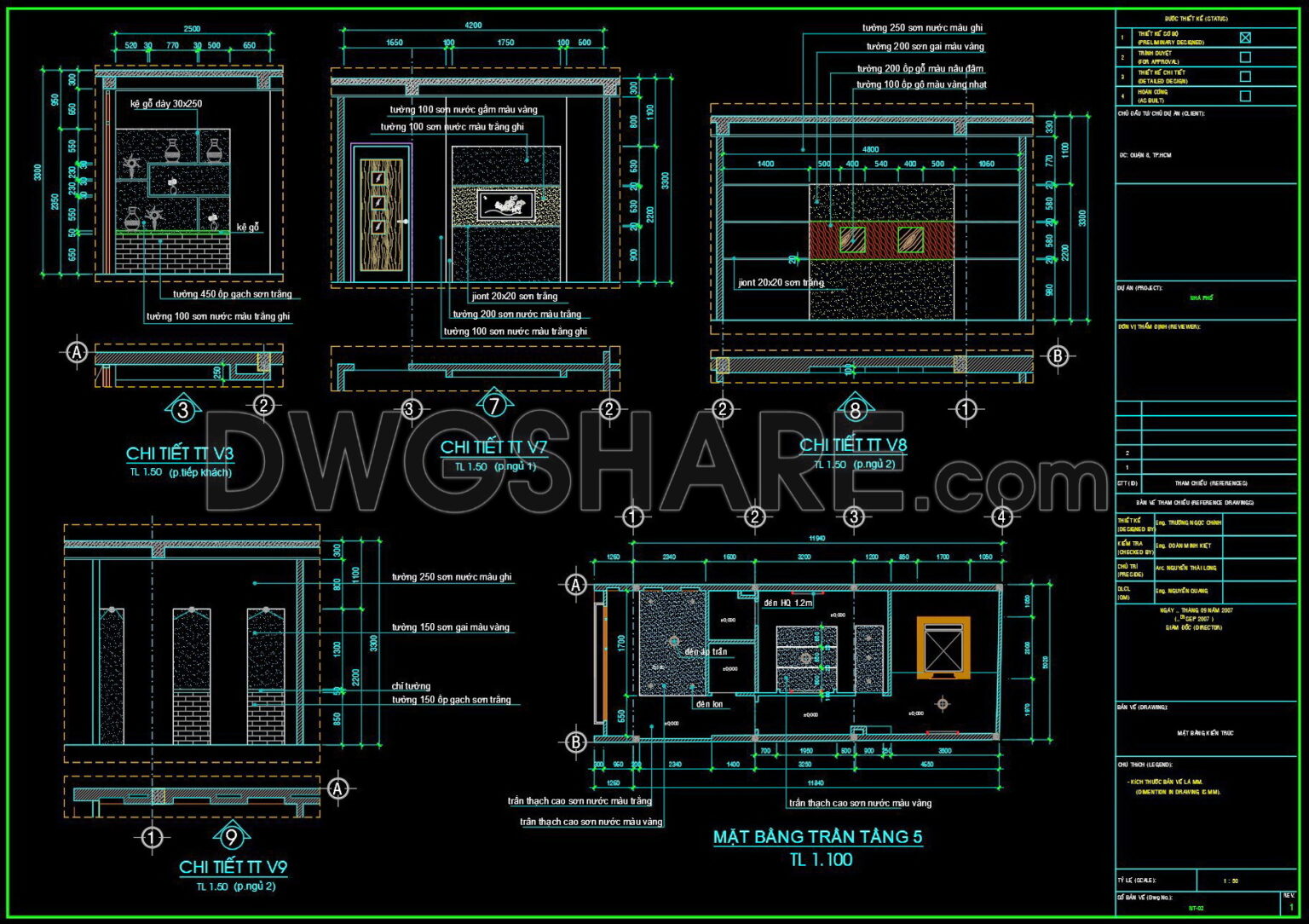 21. Download detailed CAD drawings of interior wall elevations for the ...