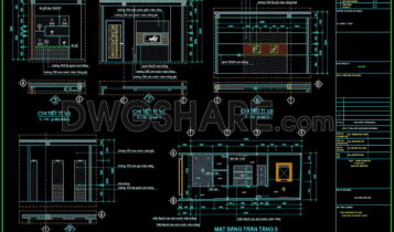 74. Free Download Living Room TV Cabinet 2D CAD Drawing