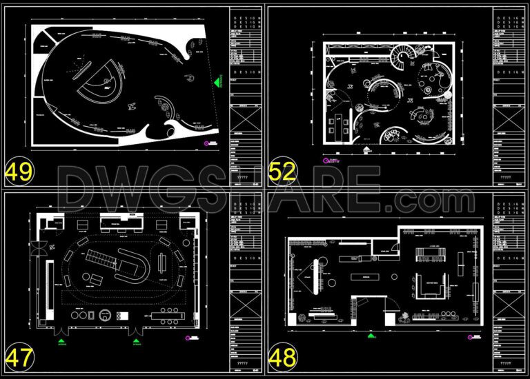 28. Cad drawings of 18 clothing store floor plan designs for download
