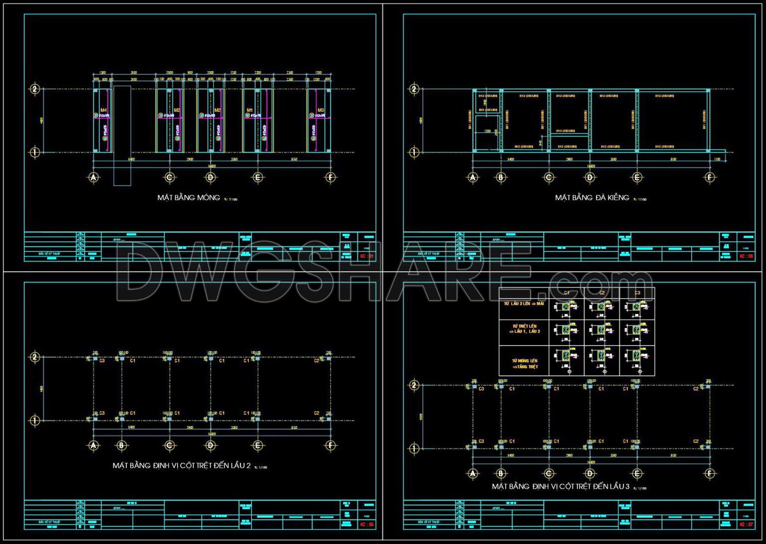 282. Structural Drawings Of 3-Story House A Complete Project 4.5m x 16 ...