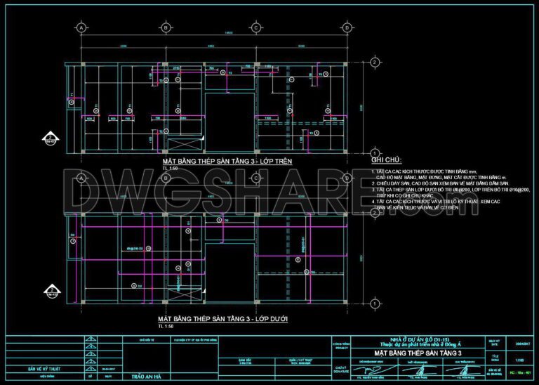 283. Structural Drawings Of 3-Story House A Complete Project 5m x 14.6m ...