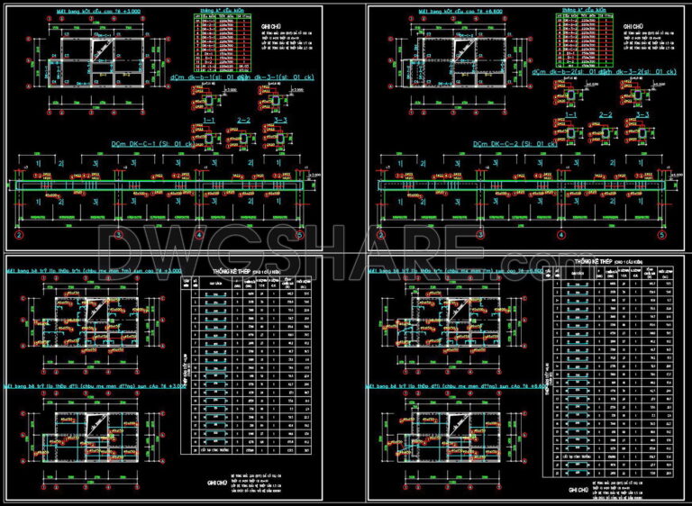 284. Structural Drawings Of 3-Story House A Complete Project 6m x 17m ...