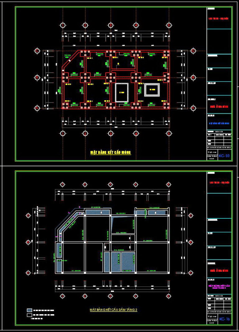285. Structural Drawings Of 3-Story House A Complete Project 8.2m x 15m ...