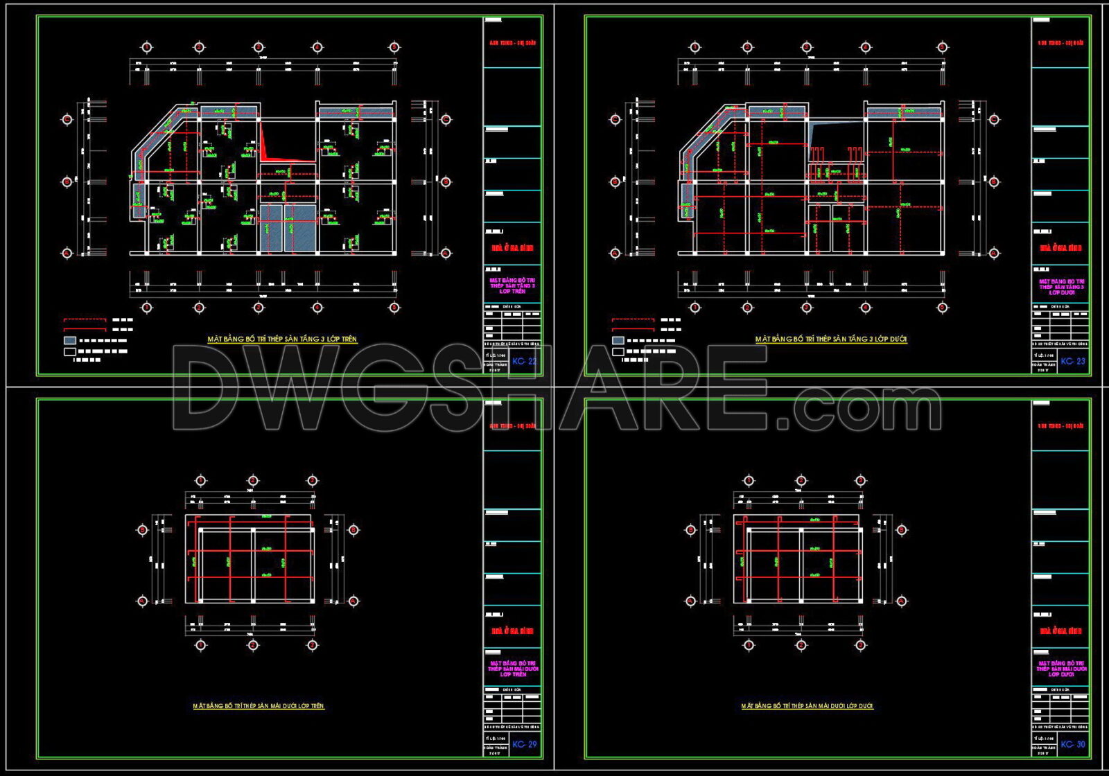 285. Structural Drawings Of 3-Story House A Complete Project 8.2m x 15m ...