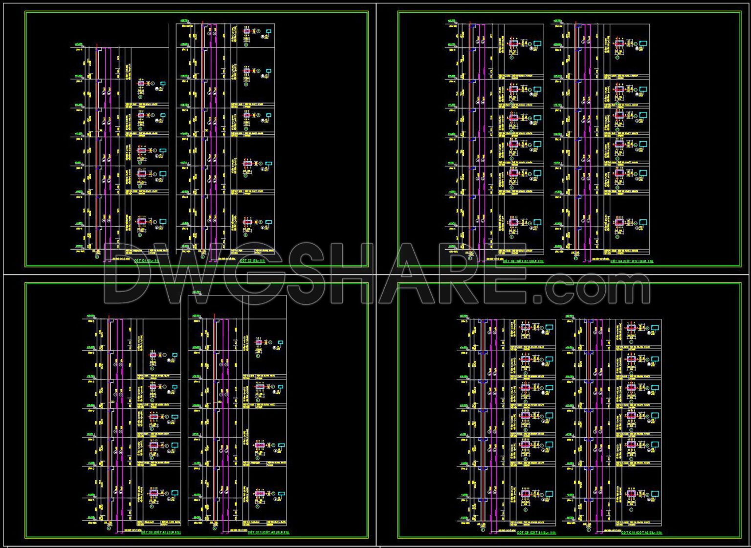 286. Structural Drawings Of 7-Story House A Complete Project 9.2m x 7 ...