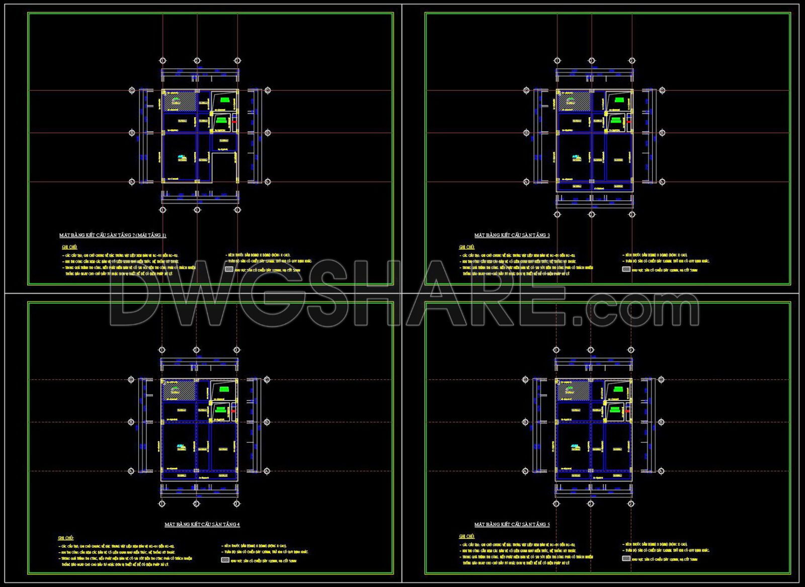 286. Structural Drawings Of 7-Story House A Complete Project 9.2m x 7 ...