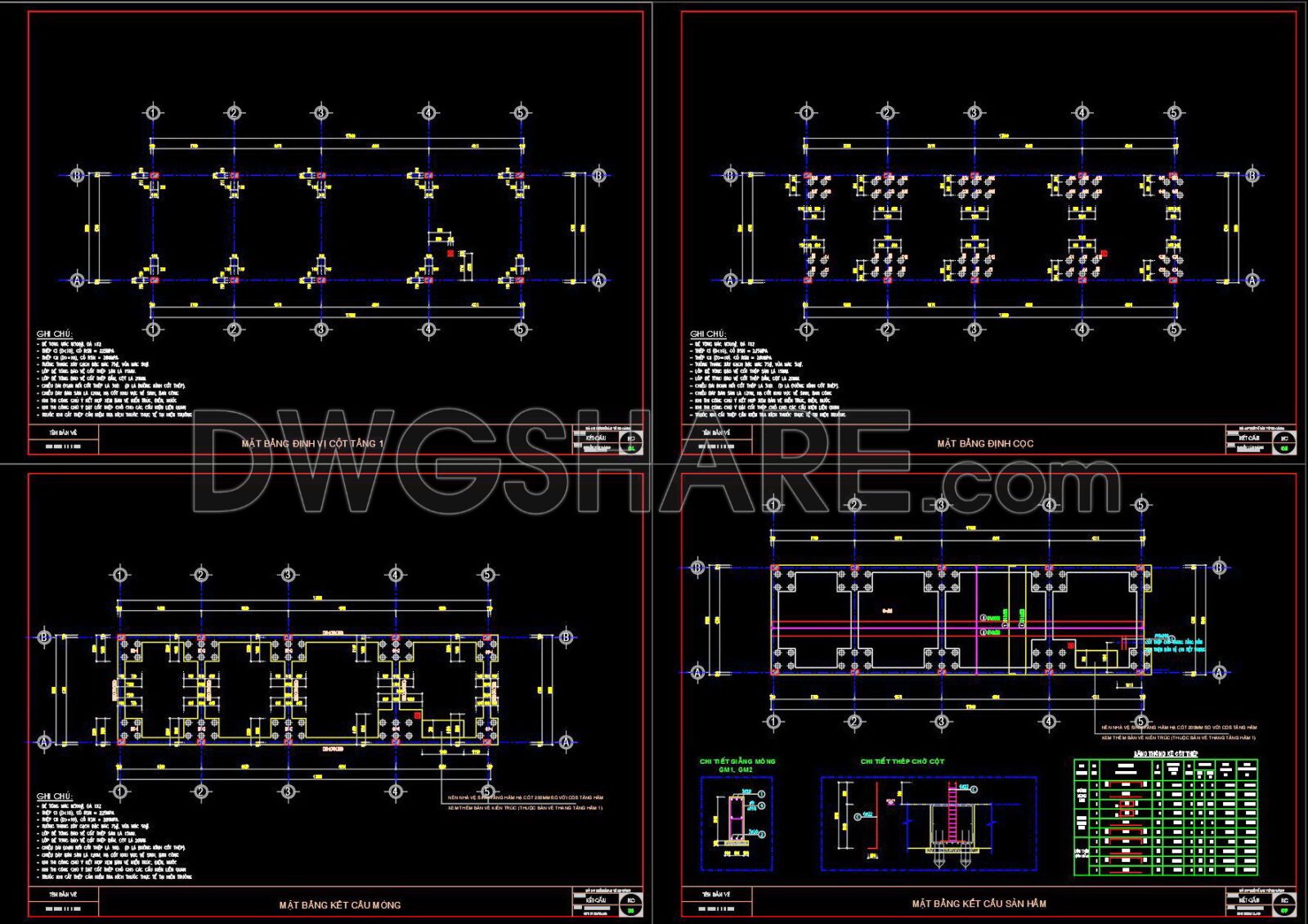 288. Structural Drawings Of 4-Story House A Complete Project 5m x 17m ...