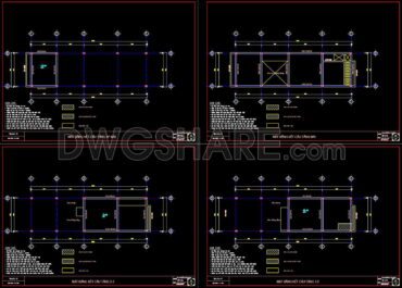 288. Structural Drawings Of 4-Story House A Complete Project 5m x 17m ...