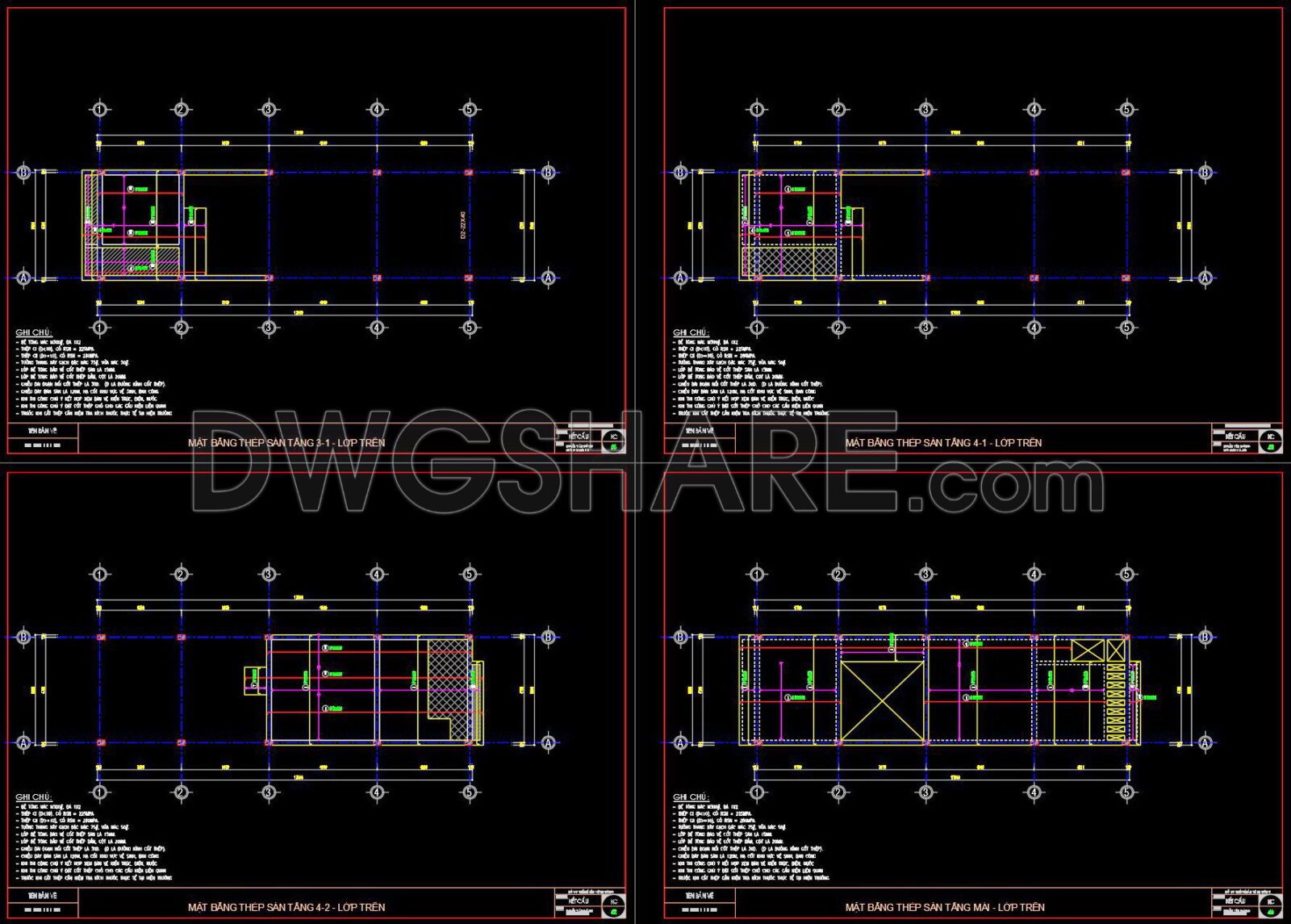288. Structural Drawings Of 4-Story House A Complete Project 5m x 17m ...