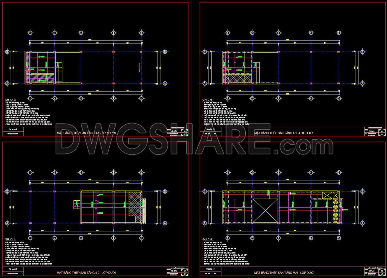 288. Structural Drawings Of 4-Story House A Complete Project 5m x 17m ...