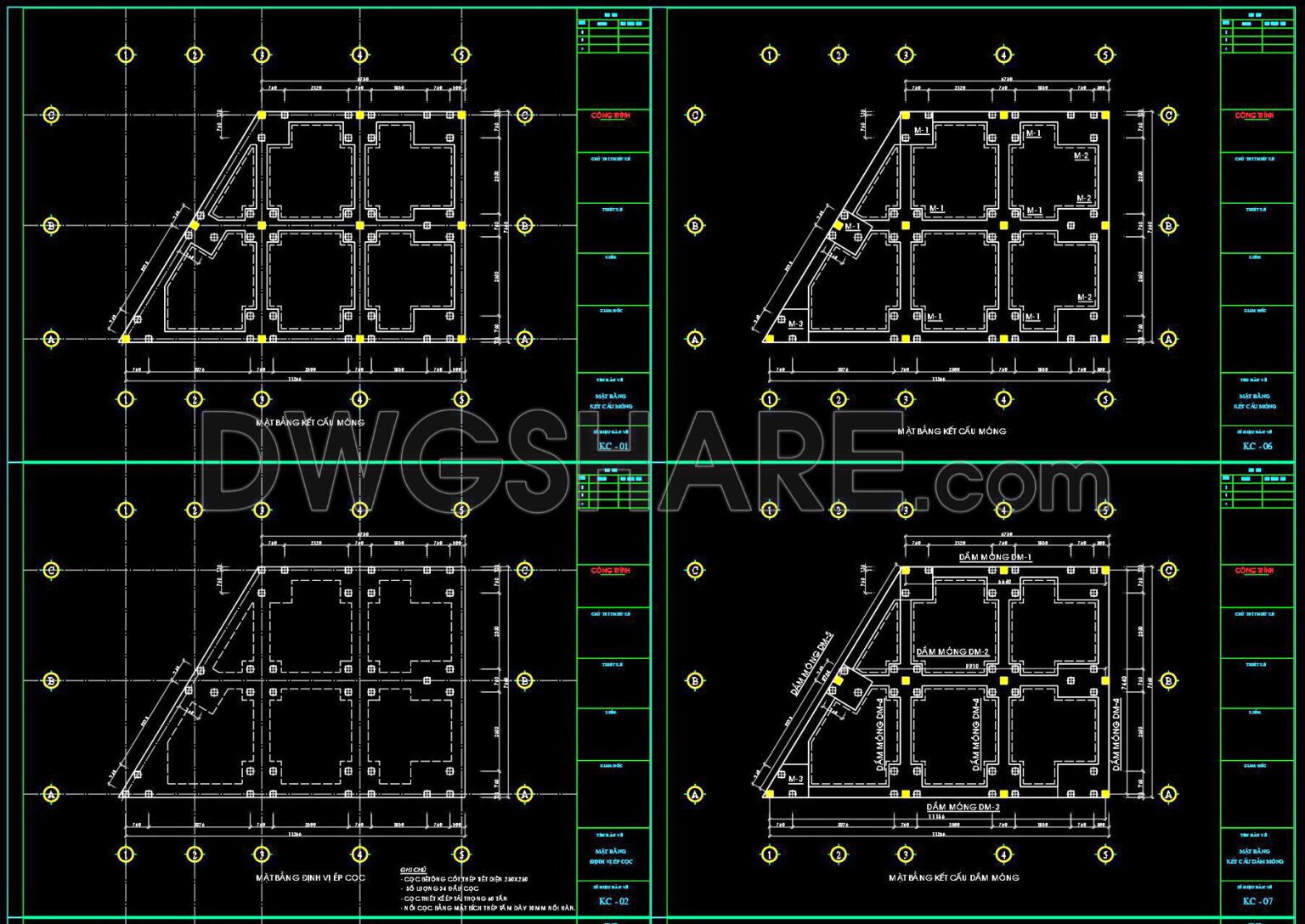 290. Structural Drawings Of 4-Story House A Complete Project 9m x 12.3m ...