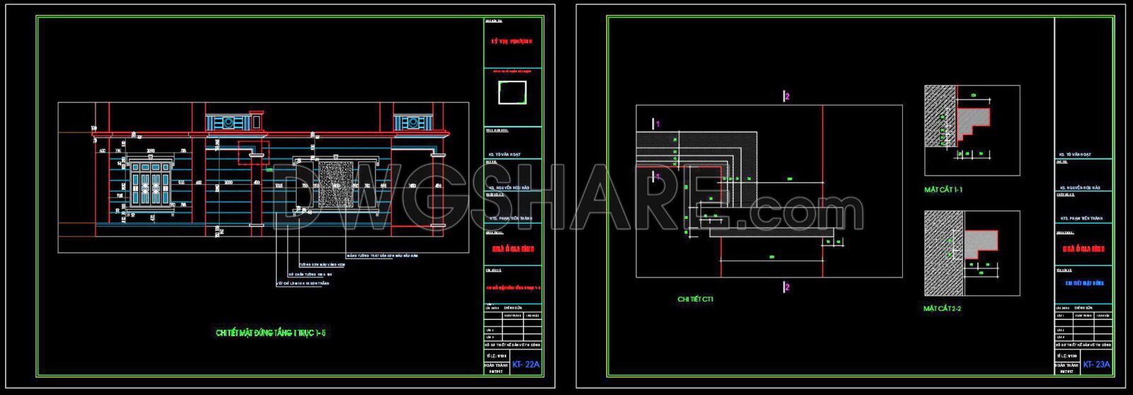 371. Free download of CAD drawings of architectural details