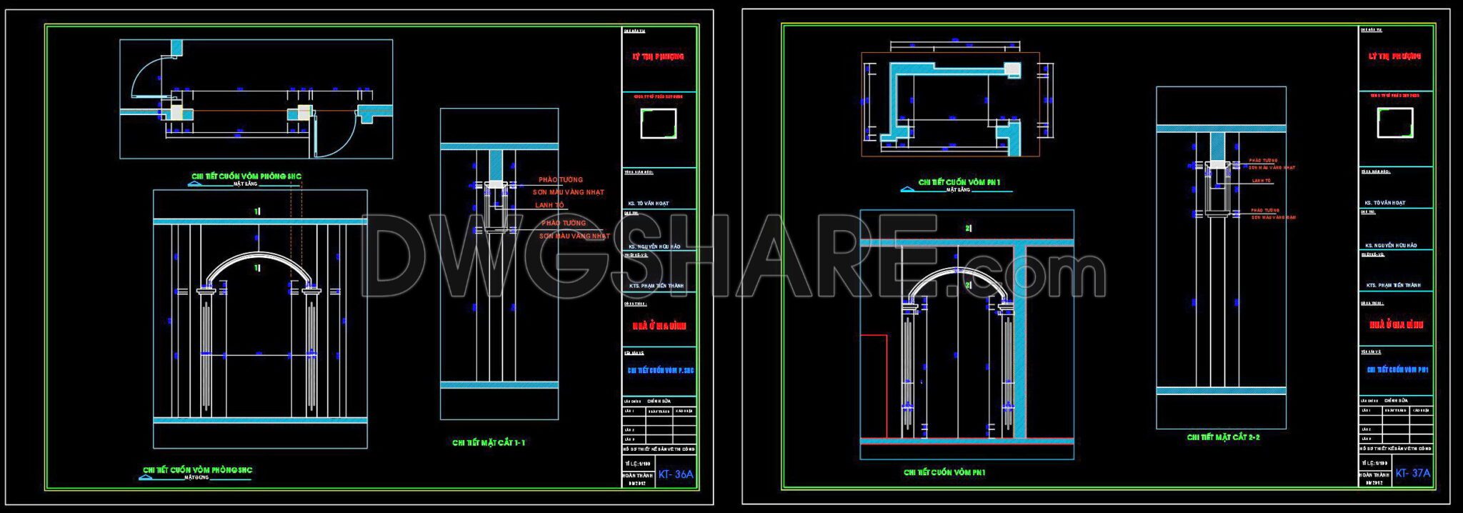 371. Free download of CAD drawings of architectural details