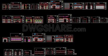 372. Download detailed CAD drawings of solid wood wall cladding for villas