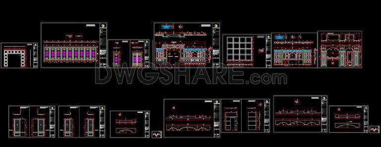 372. Download detailed CAD drawings of solid wood wall cladding for villas