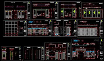 38.Autocad drawings of various types of bonsai trees