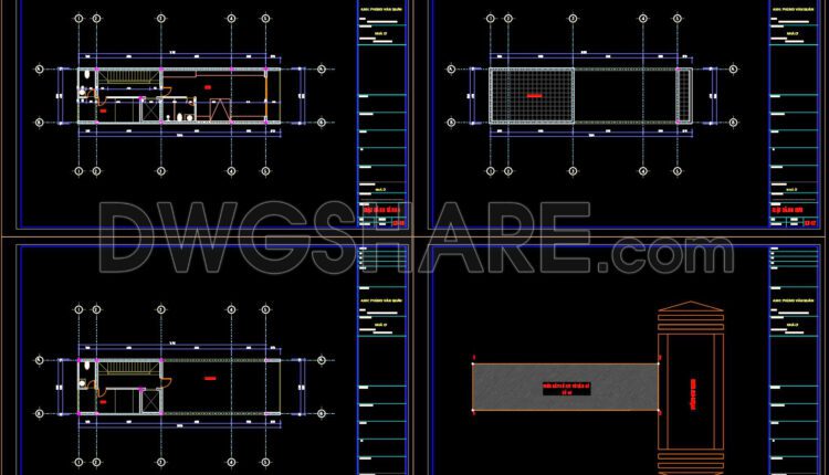 400. Cad Drawings Of The Floor Plan, Elevation, And Cross-sections Of ...