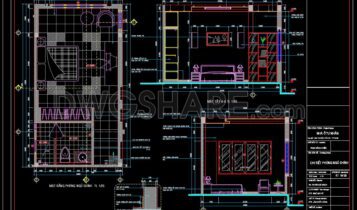 22.A set of trees and shrubs color top view AutoCAD blocks
