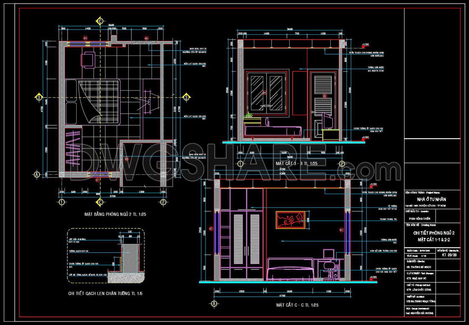 44. Download CAD drawings for interior design of bedroom