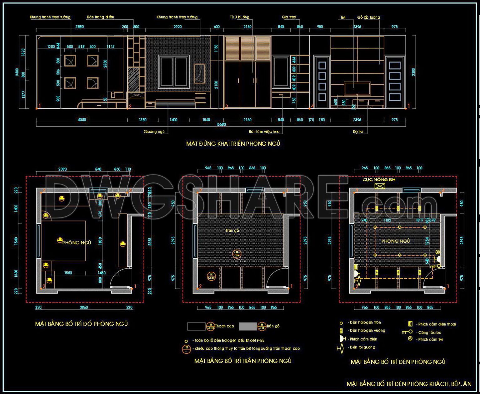 45. Download CAD drawings for interior design of bedroom