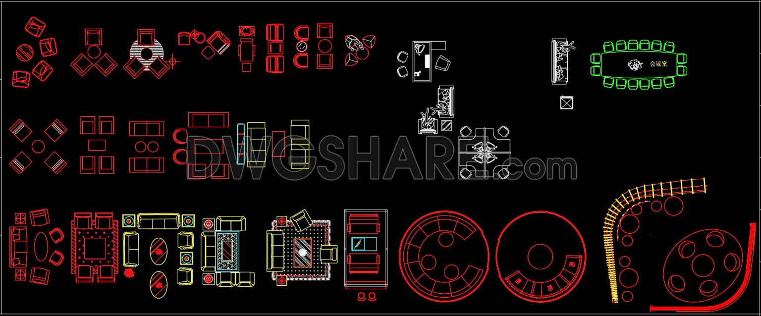 60. Download CAD drawings of meeting room layouts and conference room ...
