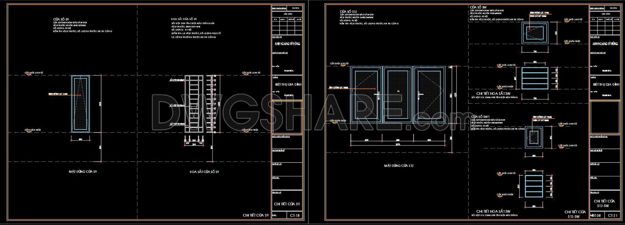623. Detailed CAD Drawings Of Doors, Windows For Download