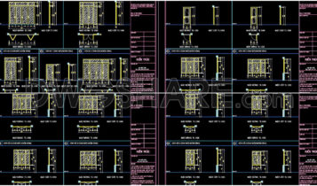 457. Detailed AutoCAD Drawing Of Revolving Door For Download