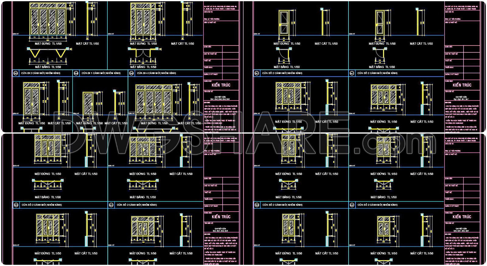 631. Detailed Cad Drawings Of Doors, Windows For Download - Free Cad ...