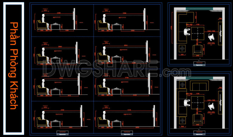 58. Download CAD Dynamic Blocks Library for Living Rooms