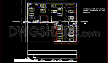 271. CAD drawings of the floor plan, elevation, and cross-sections of ...