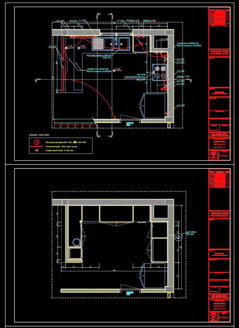 123. CAD technical drawings of kitchen cabinets for the house