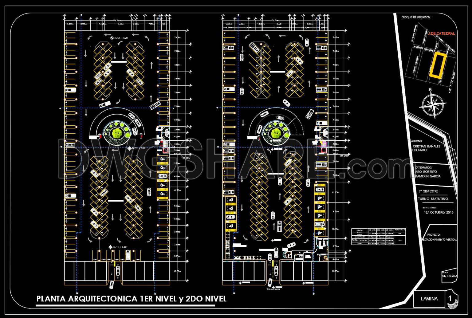 13. Download CAD Drawings for a Vertical Parking Lot Project