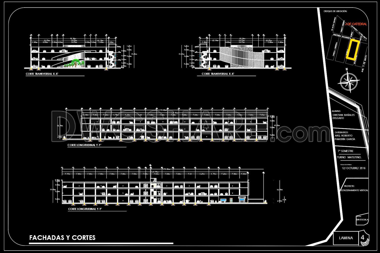13. Download CAD Drawings for a Vertical Parking Lot Project