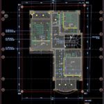 157. Detailed Cad Drawings For The Ceiling Layout Design Of A 3-story ...