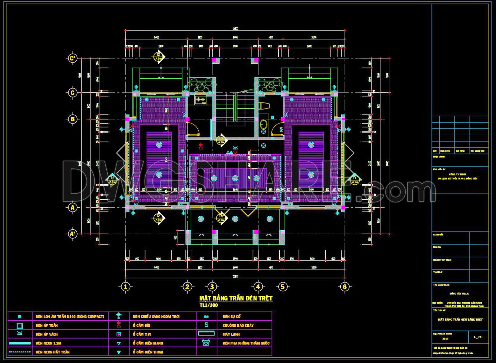 160. Detailed CAD drawings for the ceiling layout design of a 2-story ...