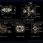 161. Detailed Cad Drawings For The Ceiling Layout Design Of A 3-story ...