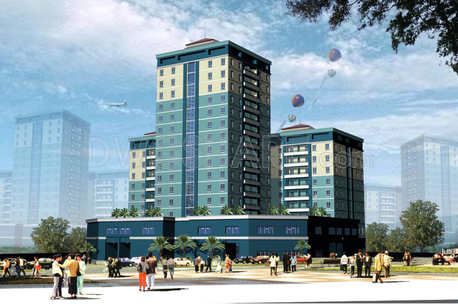 18. CAD drawings of a 17-story high-rise residential building project ...