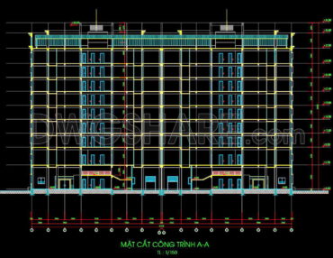 19. CAD drawings of a 10-story high-rise residential building project ...