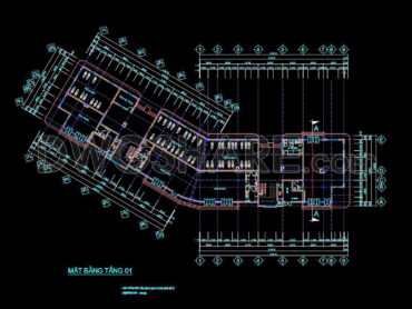 20. CAD drawings of a 5-story high-rise residential building project ...