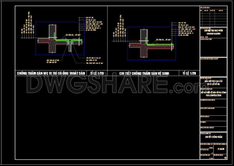 22. Free Download of CAD Drawings for Balcony Waterproofing Solutions ...