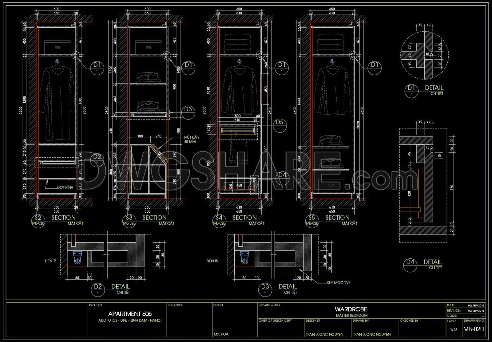 24. Free Download CAD Drawings for the Technical Design and Construction of Kitchen Cabinets