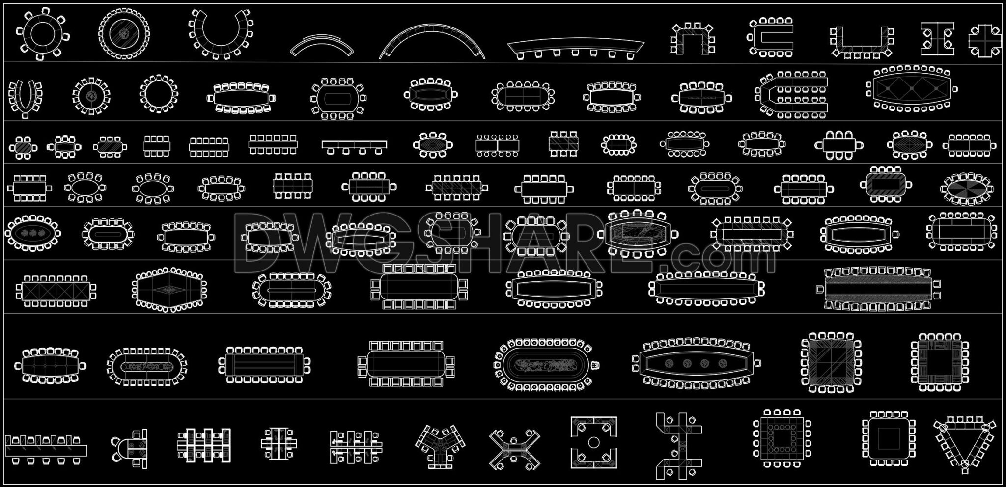 24. Office furniture plan view CAD blocks free download