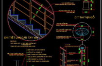 151. CAD drawings of detailed glass balustrade staircase