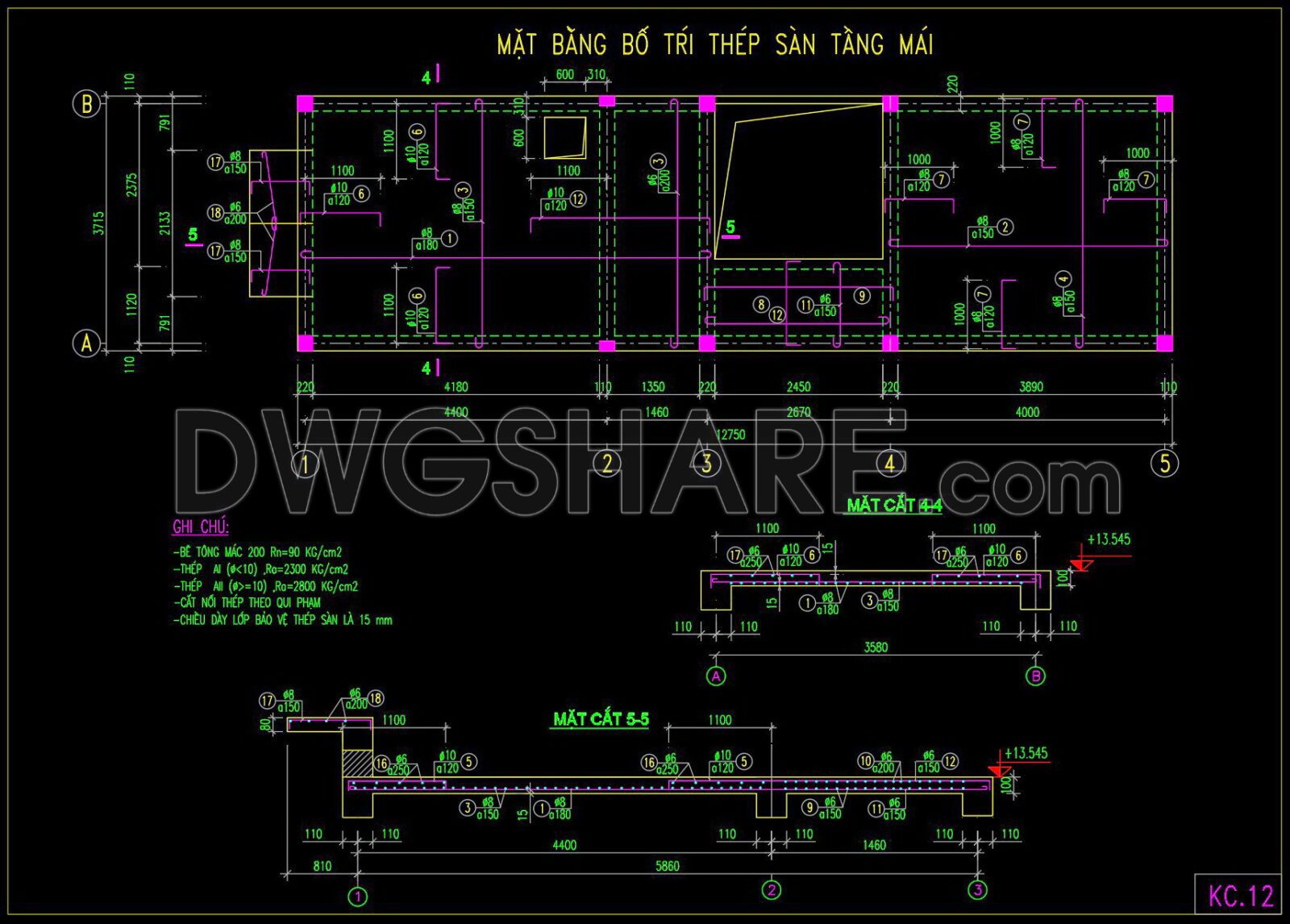 292. Structural Drawings Of 4-Story House A Complete Project 3.7m x 12 ...