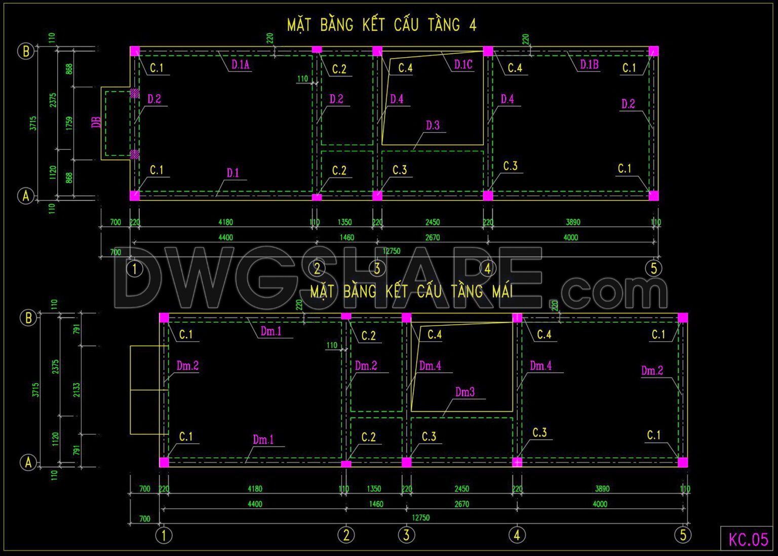 292. Structural Drawings Of 4-Story House A Complete Project 3.7m x 12 ...