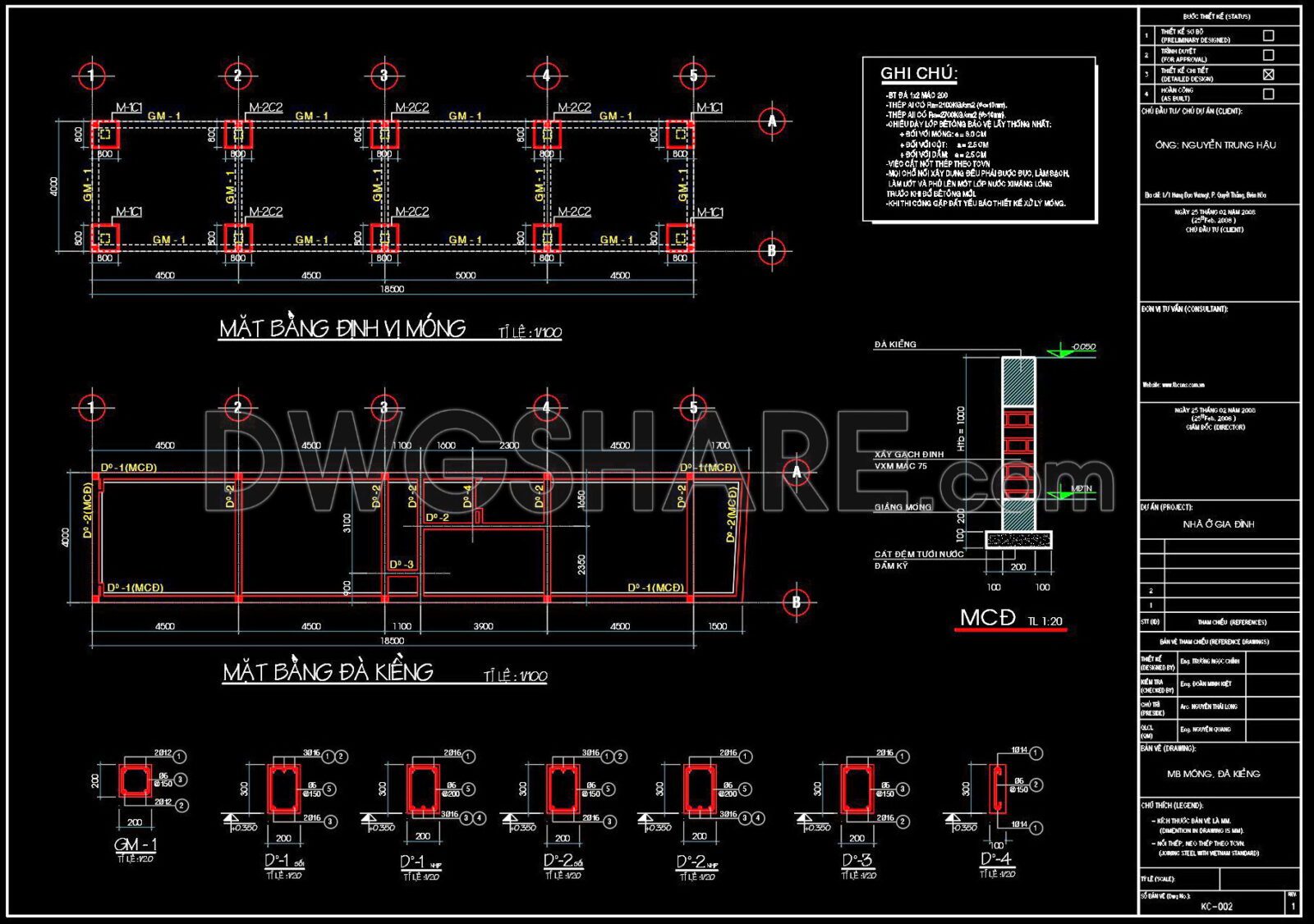 293. Structural Drawings Of 2-Story House A Complete Project 4m x 18.5m ...