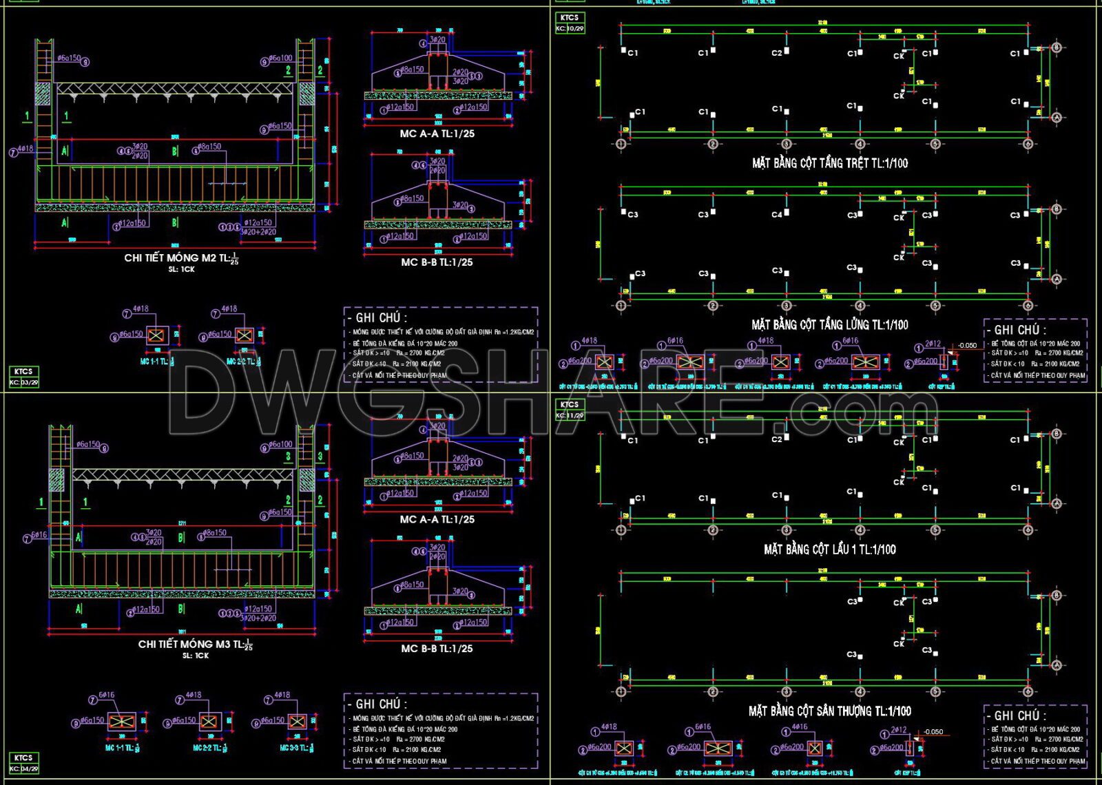 294. Structural Drawings Of 2-Story House A Complete Project 3.8m x 22m ...